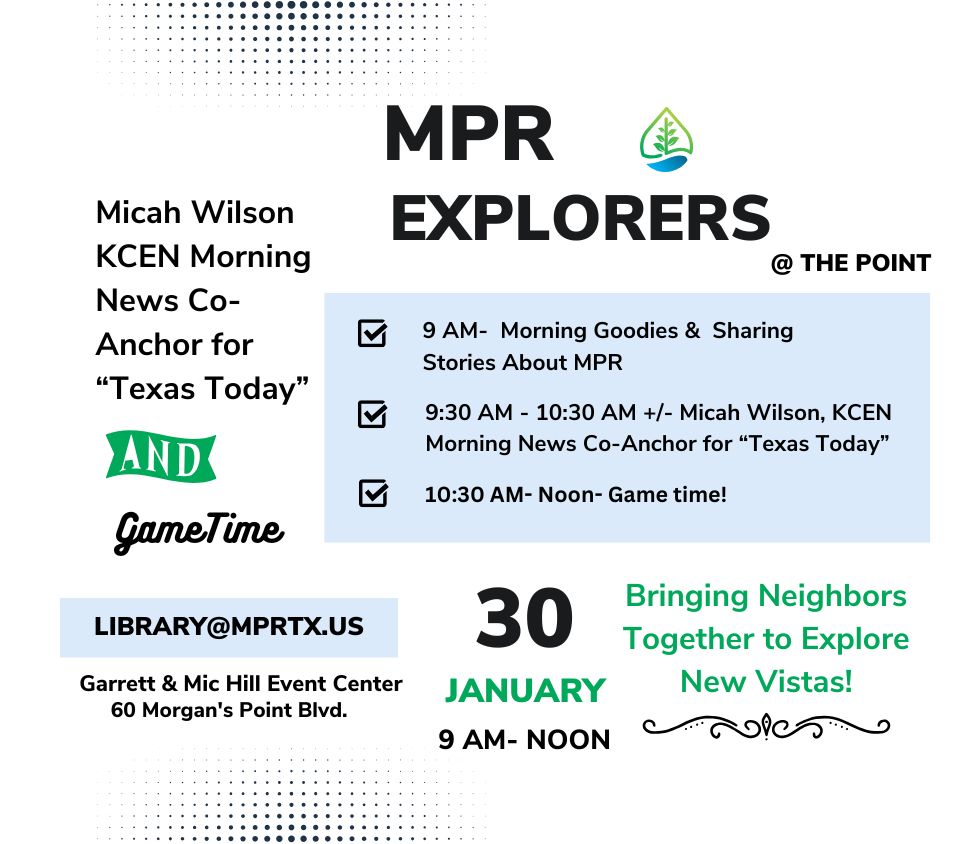 MPR Explorers @ The Point | Discover Morgan's Point Resort, Tx